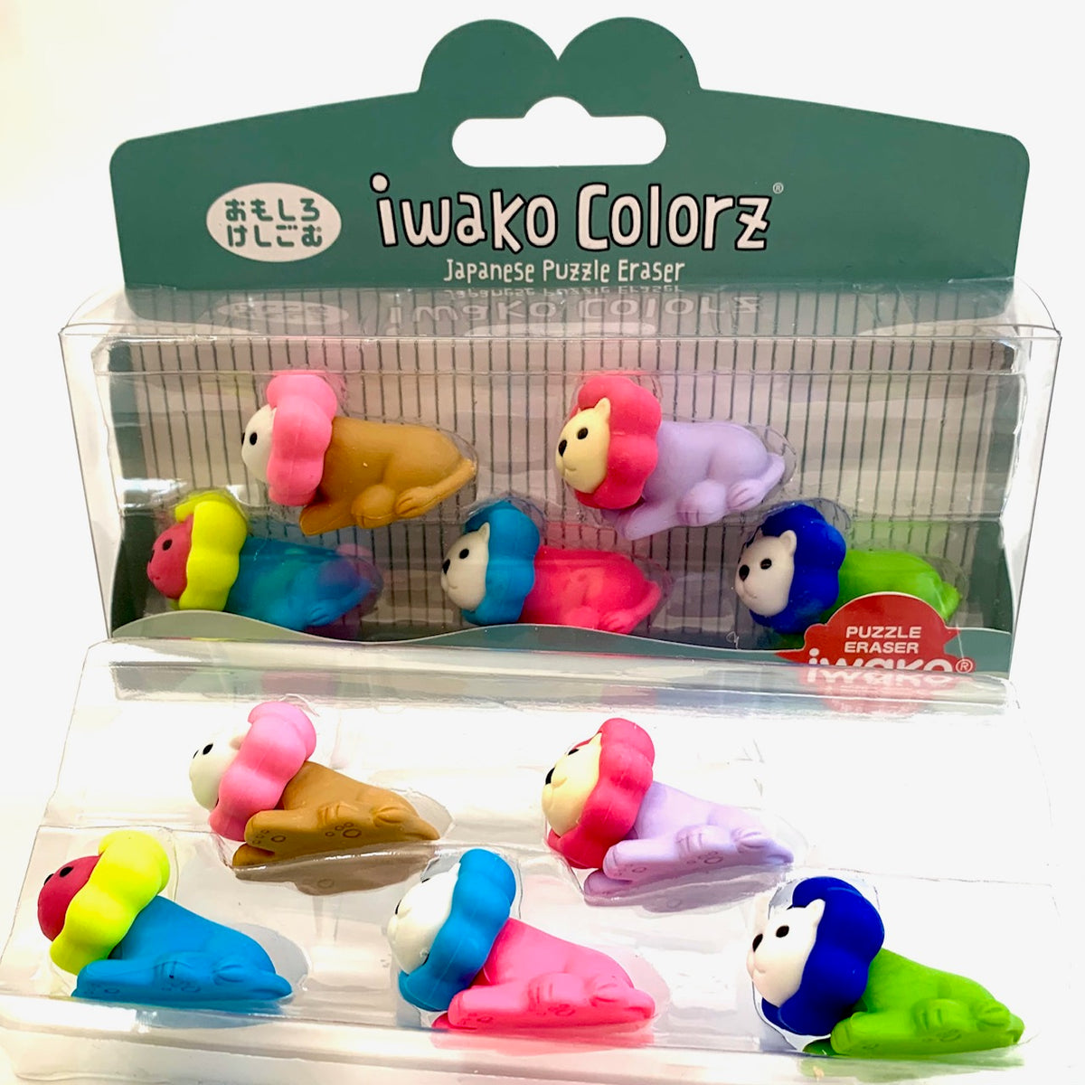 384581 Iwako Colorz Lion -1 box of 5 erasers – IwakoUSA