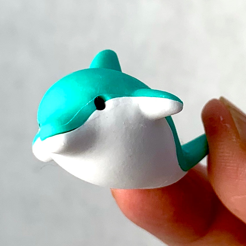381804 IWAKO DOLPHIN ERASER-TROPICAL BLUE-1 eraser – IwakoUSA
