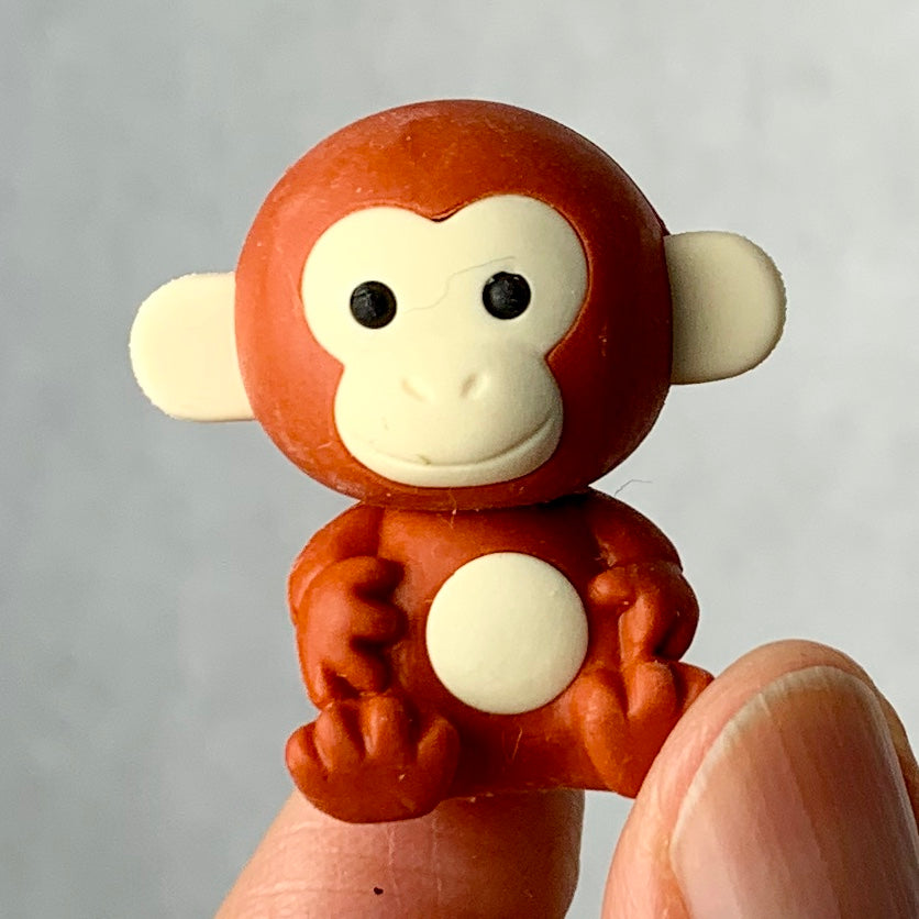 382175 IWAKO MONKEY ERASER-BROWN-1 eraser – IwakoUSA
