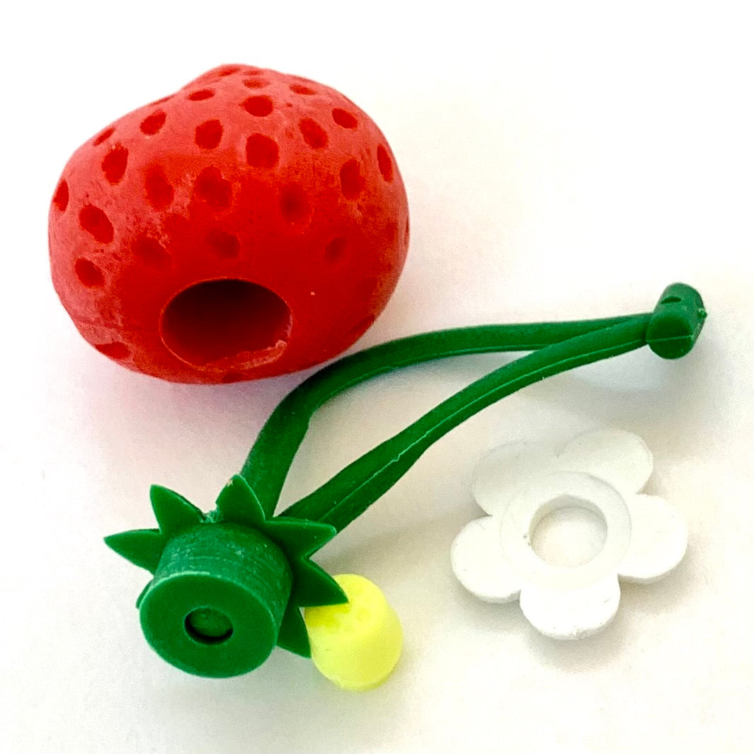 X 381012 STRAWBERRY FLOWER ERASERS-DISCONTINUED – IwakoUSA