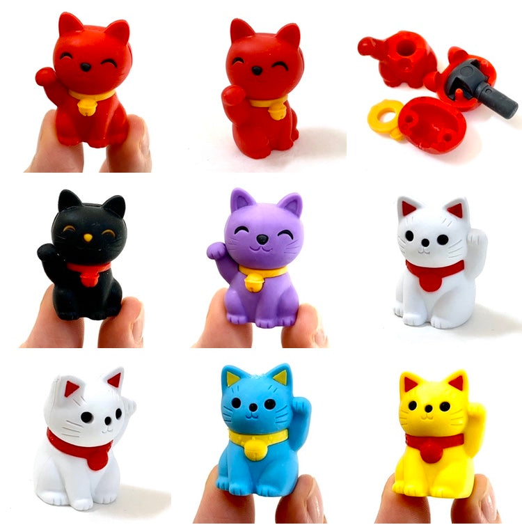 380142 IWAKO MANEKI WELCOME CAT ERASER-6 erasers – IwakoUSA