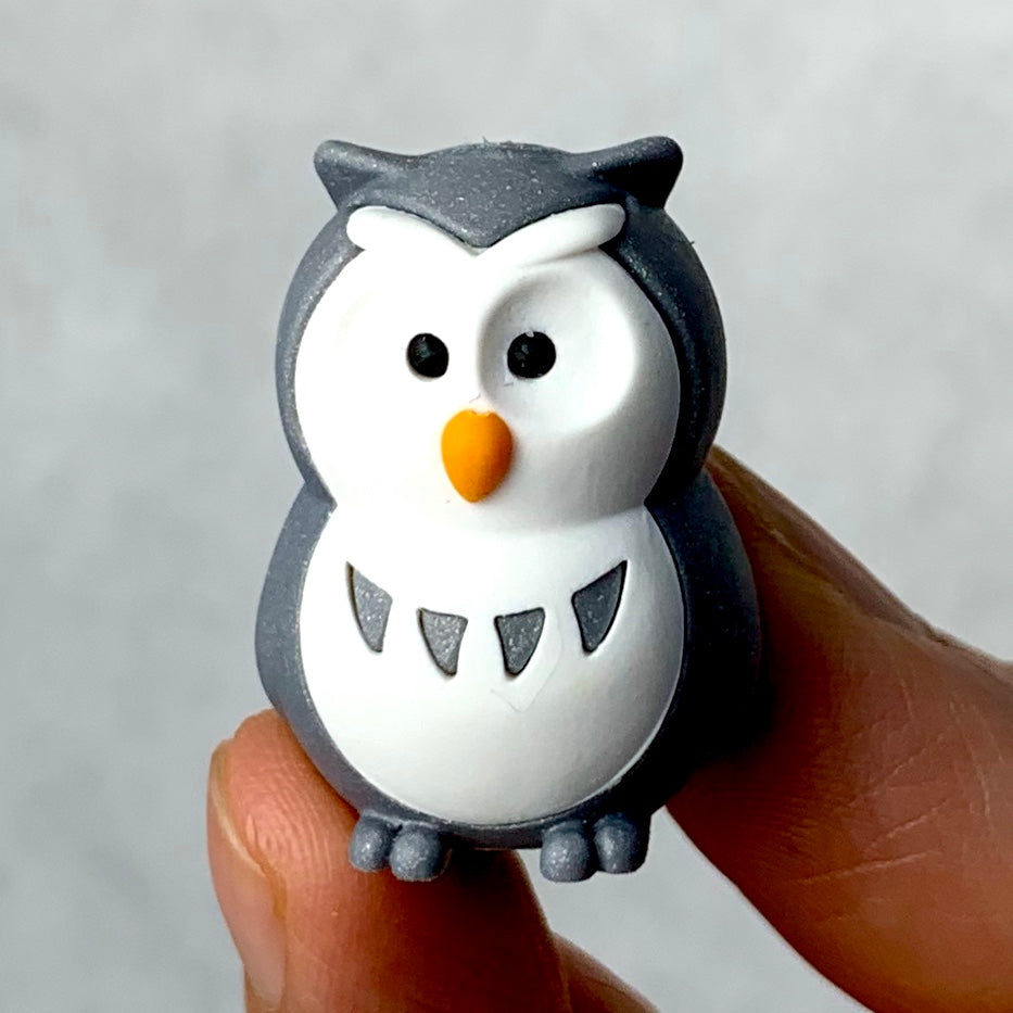 380069 IWAKO OWL ERASERS-Grey-1 eraser – IwakoUSA